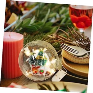 ORFOFE Christmas Clear Ball 1pc Decorative Lights Christmas Ornaments Glow Decorations Music Decor Light up Snow Globe LED Christmas Glass Ball Bedside Decorative Light Desktop Lamp