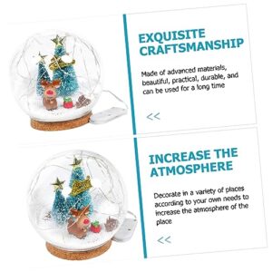 ORFOFE Christmas Clear Ball 1pc Decorative Lights Christmas Ornaments Glow Decorations Music Decor Light up Snow Globe LED Christmas Glass Ball Bedside Decorative Light Desktop Lamp