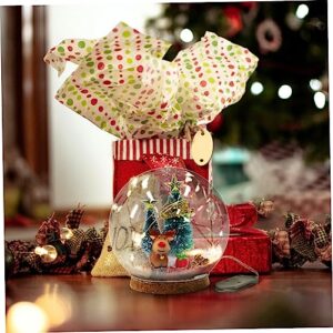 ORFOFE Christmas Clear Ball 1pc Decorative Lights Christmas Ornaments Glow Decorations Music Decor Light up Snow Globe LED Christmas Glass Ball Bedside Decorative Light Desktop Lamp