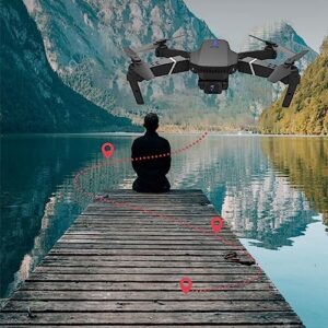 PRIZOM Pro Drone 4K HD Camera Foldable Drone Height Fixed Remote Control Pro Wifi Drone Gift Toys Dual Camera 2 Battery