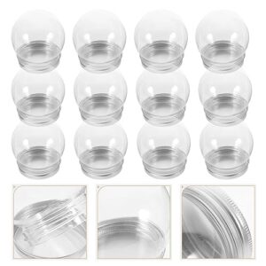 Globe 12pcs DIY Snow Globe Clear Plastic Water Globe Clear Snow Globe with Screw Off Cap for DIY Crafts Home Decoration Gifts Bottles