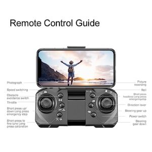 4k HD Wifi Drone With Wide-Angle Two-Lens Fpv Camera Remote Control Toys Gifts for Boys Girls with Altitude Hold Headless Mode Start Speed, Extra Long Range, Stable Flight (Gray)