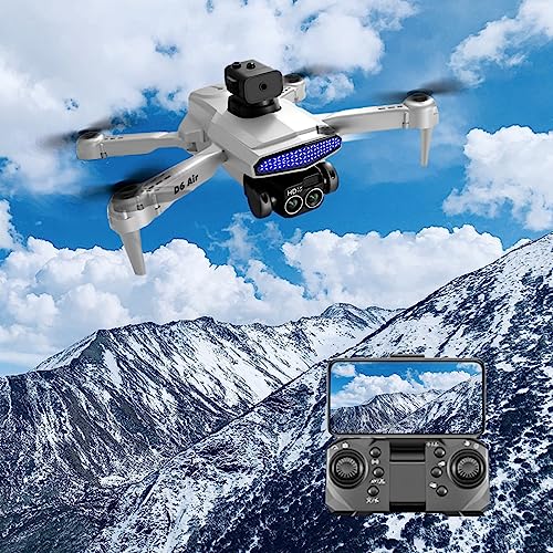 4k HD Wifi Drone With Wide-Angle Two-Lens Fpv Camera Remote Control Toys Gifts for Boys Girls with Altitude Hold Headless Mode Start Speed, Extra Long Range, Stable Flight (Gray)