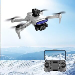 4k HD Wifi Drone With Wide-Angle Two-Lens Fpv Camera Remote Control Toys Gifts for Boys Girls with Altitude Hold Headless Mode Start Speed, Extra Long Range, Stable Flight (Gray)