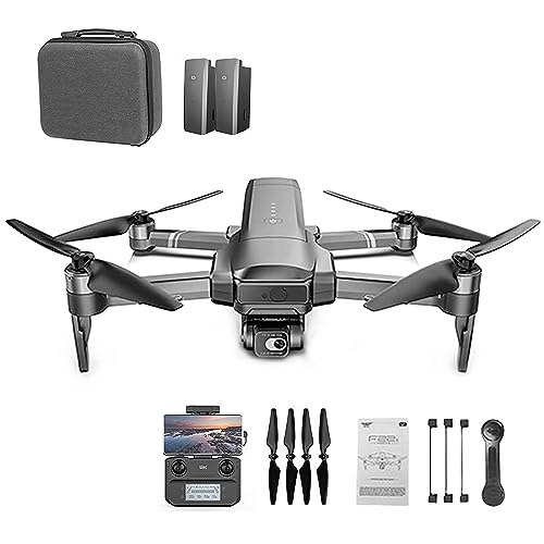 F22PRO Drone with Camera for Adults 4K HDR,2.17mile digital image transmission,FPV drones,0.07mile flying height 2 Batteries,60Mins Flight Time with GPS+optical flow dual positioning,Automatic return,EIS Anti-shake gimbal,Forward obstacle avoidance,Foldin