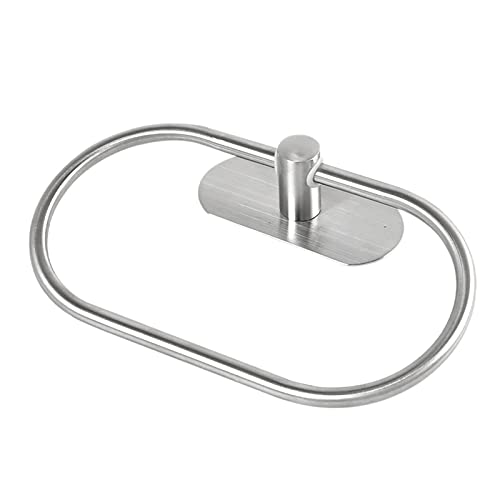 Self Adhesive Towel Ring for Bathroom, Stainless Steel Bath Hand Towel Holder Vintage Wall Mounted Bathroom Towel Rack