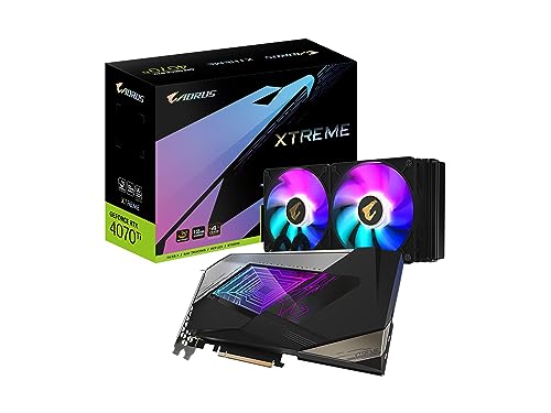 Gigabyte AORUS GeForce RTX 4070 Ti 12GB Xtreme WATERFORCE Graphics Card, WATERFORCE All-in-one Cooling System, 12GB 192-bit GDDR6X, GV-N407TAORUSX W-12GD Video Card