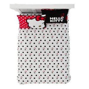 franco hello kitty bedding super soft microfiber 4 piece full sheet set, (official licensed product)