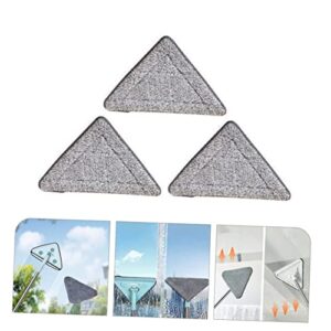 Healifty 3pcs Triangle Mop Head Mopa para Limpiar Pisos Commercial Mop Microfiber Mop Head Wall Cleaning Mop Wall Cleaner for Painted Walls Mop Head Round Mop Head Refills Car Washing Kit