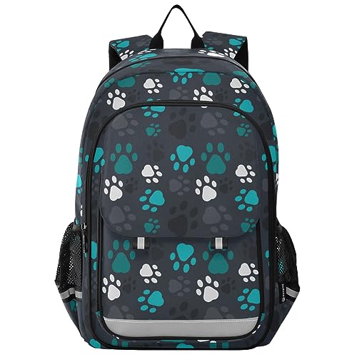 Joisal Cute Paw Prints Backpack for Middle School Girls Large Capacity Kids Sports Backpack