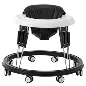 the foldable baby walker, suitable for 66-80cm height wheeled baby boy and girl walker, mute anti-rollover baby walker, avoid bicycle rollover, foldable baby chair