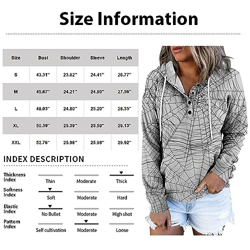 Sweatshirt For Women 2023, Printed Drawstring Long Sleeve Top 2023 Button Pullover Sweatshirt Oversized Zip Up Hoodie Sweaters Chamarra De Mezclilla Para Mujer Fall Fringe Vest (XXL, Purple)