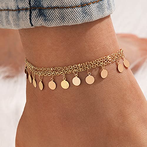 BSWAJIOJIO Mens Digital Sports Watch Beach Women's Bohemian Alloy Bracelet Accessory Dangle Earrings Set (Gold, One Size)