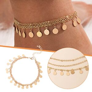 BSWAJIOJIO Mens Digital Sports Watch Beach Women's Bohemian Alloy Bracelet Accessory Dangle Earrings Set (Gold, One Size)