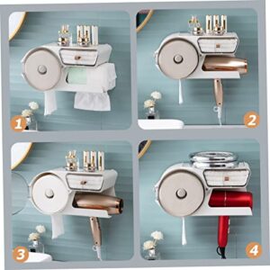 LIGHTAOTAO Paper roll Wall Mounted Toilet Paper Holder White Paper Towel Holder Wall Mounted Paper Towel Holders Towel Storage Rack Toilet Tissue Holder Tissue Storage Shelf Toilet Paper Case