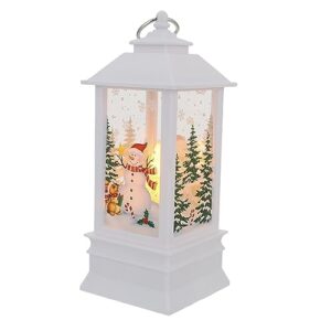 imikeya 1pc portable lantern christmas decor music decor christmas snow globe glitter lanterns nativity snow globe christmas music snow globe portable christmas lights desk lamp led