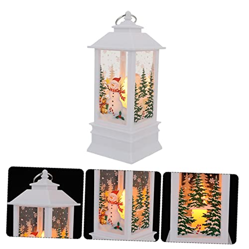 IMIKEYA 1PC Portable Lantern Christmas Decor Music Decor Christmas Snow Globe Glitter Lanterns Nativity Snow Globe Christmas Music Snow Globe Portable Christmas Lights Desk lamp LED