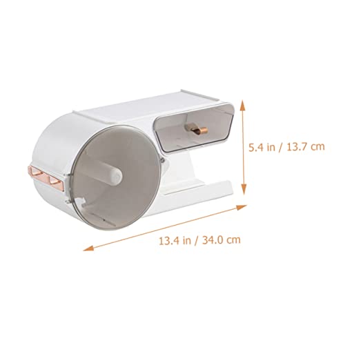 LIGHTAOTAO Paper roll Wall Mounted Toilet Paper Holder White Paper Towel Holder Wall Mounted Paper Towel Holders Towel Storage Rack Toilet Tissue Holder Tissue Storage Shelf Toilet Paper Case