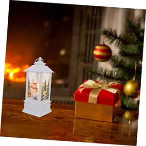 IMIKEYA 1PC Portable Lantern Christmas Decor Music Decor Christmas Snow Globe Glitter Lanterns Nativity Snow Globe Christmas Music Snow Globe Portable Christmas Lights Desk lamp LED