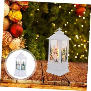 IMIKEYA 1PC Portable Lantern Christmas Decor Music Decor Christmas Snow Globe Glitter Lanterns Nativity Snow Globe Christmas Music Snow Globe Portable Christmas Lights Desk lamp LED