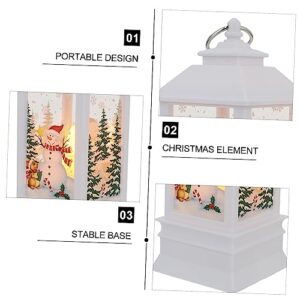 IMIKEYA 1PC Portable Lantern Christmas Decor Music Decor Christmas Snow Globe Glitter Lanterns Nativity Snow Globe Christmas Music Snow Globe Portable Christmas Lights Desk lamp LED