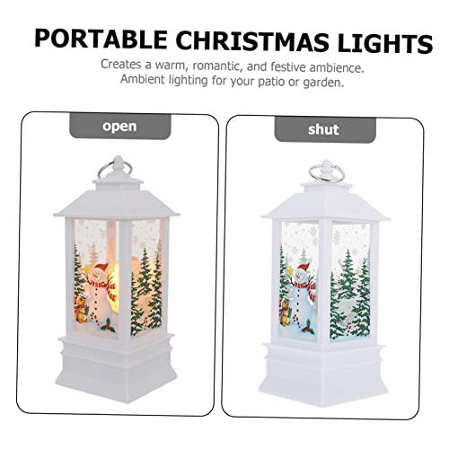 IMIKEYA 1PC Portable Lantern Christmas Decor Music Decor Christmas Snow Globe Glitter Lanterns Nativity Snow Globe Christmas Music Snow Globe Portable Christmas Lights Desk lamp LED