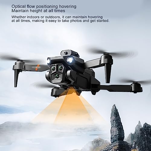 K6 Drone Triple Camera, 4K HD Aerial Photography, Optical Position, Four Way Obstacle Avoidance, Gravity Induction, RC Quadcopter for Adults and Kids, Gray Black