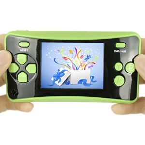 HigoKids Handheld Game Console for Kids Portable Retro Video Game Player Built-in 182 Classic Games 2.5 inches LCD Screen Family Recreation Arcade Gaming System Birthday Present for Children-Green