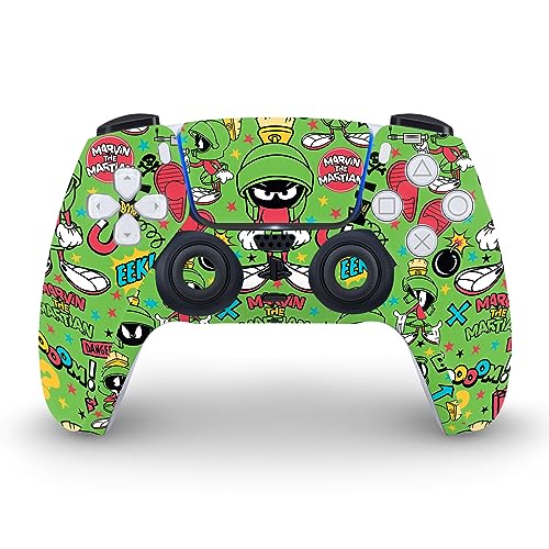 Head Case Designs Officially Licensed Looney Tunes Marvin The Martian Graphics and Characters Vinyl Faceplate Sticker Gaming Skin Decal Cover Compatible with PS5 Disc Console & DualSense