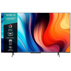 hisense 50-inch class u6h series quantum uled 4k uhd smart google tv compatible with alexa 50u6h (renewed)