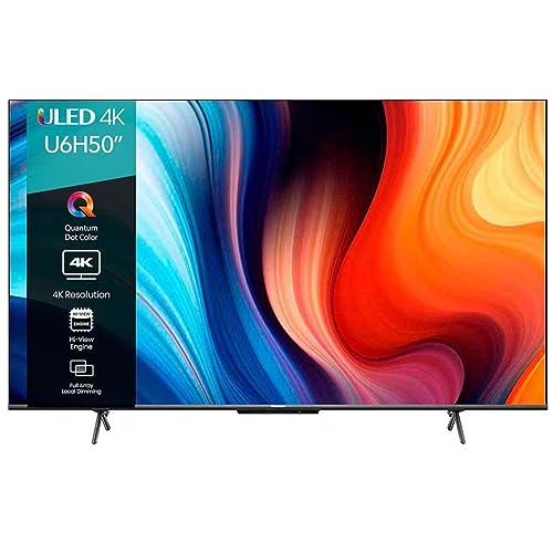 Hisense 50-Inch Class U6H Series Quantum ULED 4K UHD Smart Google TV Compatible with Alexa 50U6H (Renewed)