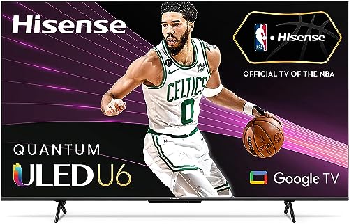 Hisense 50-Inch Class U6H Series Quantum ULED 4K UHD Smart Google TV Compatible with Alexa 50U6H (Renewed)