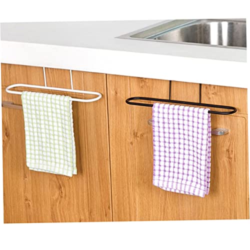 Cupboard Hanger 2pcs Cabinet Towel Holder Towel Rack Hand Towel Holder Cabinet Hanger Towel Rack for Bathroom Cupboard Hanger Hanging Rod Single Shot Towel Holder Towel Holder