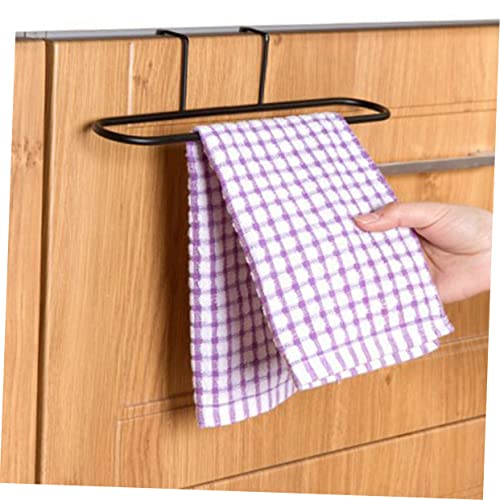 Cupboard Hanger 2pcs Cabinet Towel Holder Towel Rack Hand Towel Holder Cabinet Hanger Towel Rack for Bathroom Cupboard Hanger Hanging Rod Single Shot Towel Holder Towel Holder