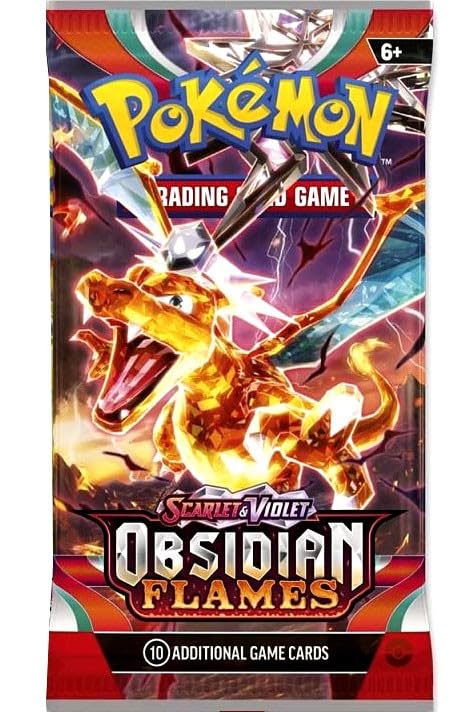 Pokemon - Obsidian Flames Single Sealed Booster Pack - 10 Cards - Pack Artwork May Vary