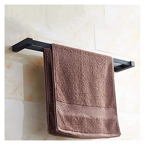 Towel BAR Rack Towel Rack Black Minimalist Rubber Paint Towel Rack Double Bathroom Towel Bar Rod