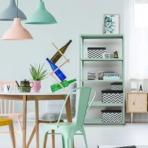 Medium 5-Tier Open Bookshelf freestanding Standing Storage Decorative Shelf Multifunctional Display Stand for Home and Office, Light Green