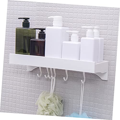 Cabilock 1pc Towel Rack Pendant Tub Shelf Wall Mounted Shelves for Storage Folding Shelf Bathroom Wall Storage Shower Bottle Holder Hanging Shelf Bathroom Kitchen Rack Storage Rack Iron Abs