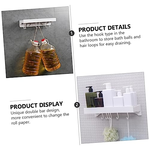 Cabilock 1pc Towel Rack Pendant Tub Shelf Wall Mounted Shelves for Storage Folding Shelf Bathroom Wall Storage Shower Bottle Holder Hanging Shelf Bathroom Kitchen Rack Storage Rack Iron Abs