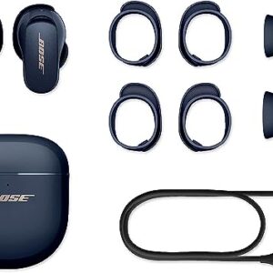 Bose QuietComfort Earbuds II, Wireless, Bluetooth, World’s Best Noise Cancelling in-Ear Headphones with Personalized Noise Cancellation & Sound, Triple Black (Midnight Blue)