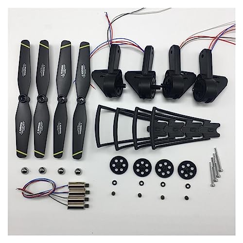 XUCHIL SG700 S169 SG700-D Drone RC Quadcopter Spare Parts Fold Wing Arm Include Gears LED Axis Motor Set Upgrade Bearing Etc Part Kit (Color : Auburn, Size : .)