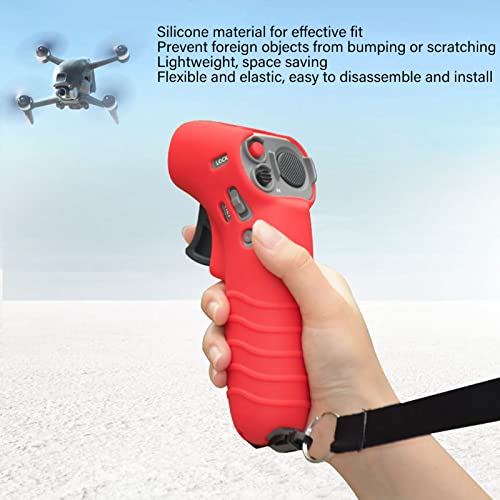 Okuyonic Drone Controller Rocker Sleeve, Flexible Drone Controller Silicone Protector Soft Shock Proof Prevent from Bumping Non Deform for FPV(Red)