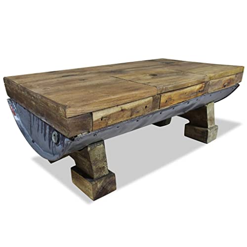 MSLAONXC Coffee Table,Couch Table,Rustic Table,Side Table,Farmhouse Table,Living Room Table,Console Table,Vintage Style,Accent Table,for Home,Office,Dining Room,Solid Reclaimed Wood 35.4"x19.7"x13.8"