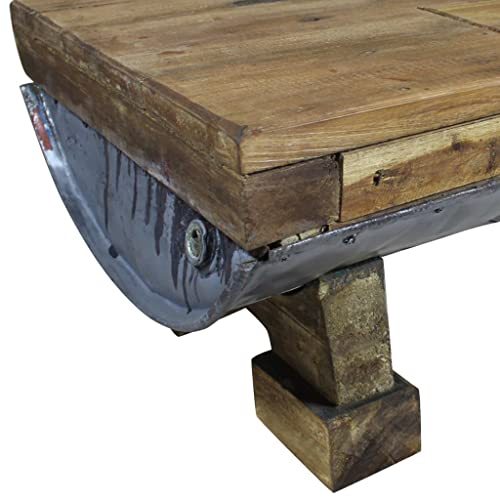 MSLAONXC Coffee Table,Couch Table,Rustic Table,Side Table,Farmhouse Table,Living Room Table,Console Table,Vintage Style,Accent Table,for Home,Office,Dining Room,Solid Reclaimed Wood 35.4"x19.7"x13.8"