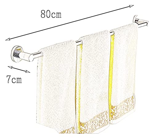 Towel BAR Rack Towel Shelfs,Bathroom Brass Towel Bar/Polished Chrome Mirror Surface/Bathroom Kitchen Towel Rack/Wall Hanging/Single Rod/Multi Size Optional/40Cm (Size : 80Cm)