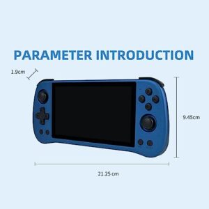 Newcomer Powkiddy X55 Handheld Game Console 5.5 inch Large Screen RK3566 Retro Video Games Consoles 256G with 30000 Downloaded Games, Support WiFi Hotspot Mode Matchmaking