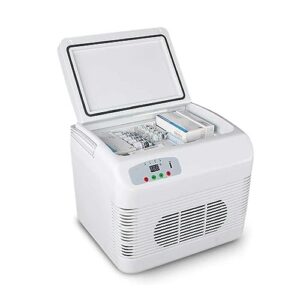 simbae portable refrigerator 12l, mini fridge cooler, for freezer drug insulin vaccine storage, refrigeration medicine incubator, car home travel camping picnic,white