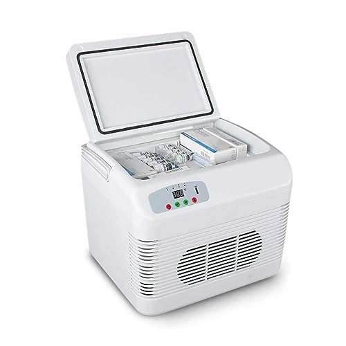 SiMbae Portable Refrigerator 12L, Mini Fridge Cooler, for Freezer Drug Insulin Vaccine Storage, Refrigeration Medicine Incubator, Car Home Travel Camping Picnic,White