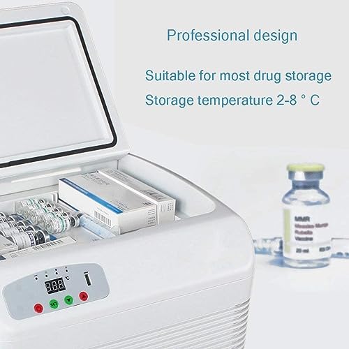 SiMbae Portable Refrigerator 12L, Mini Fridge Cooler, for Freezer Drug Insulin Vaccine Storage, Refrigeration Medicine Incubator, Car Home Travel Camping Picnic,White