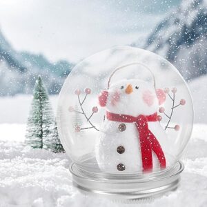 Globe DIY Clear Plastic Water Globe Snow Globe 150ml Clear Snow Globe Empty Fillable Display Jar with Screw Off Cap for DIY Crafts Christmas Holiday Home Decor 12pcs Bottles